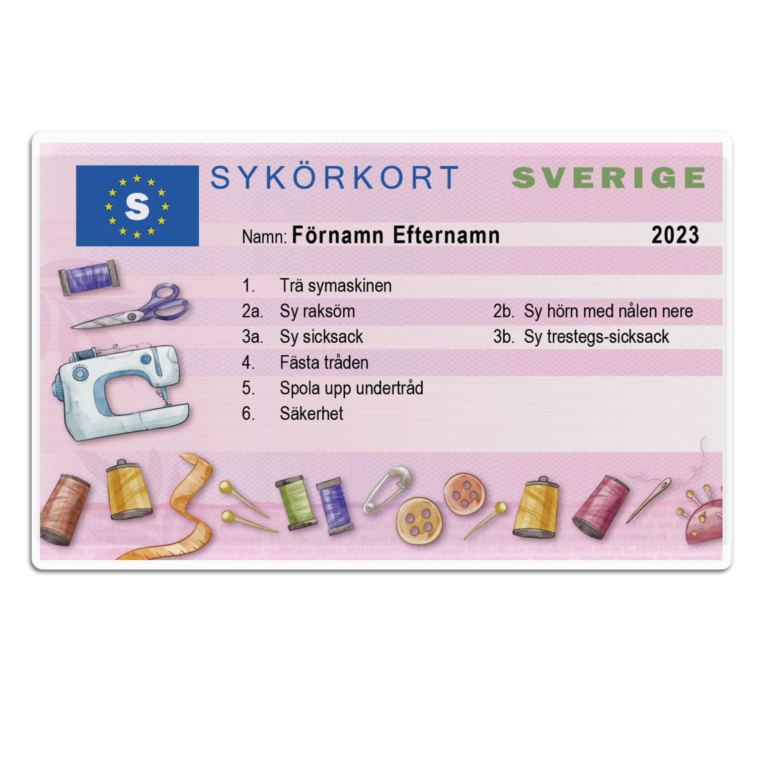 Symaskinskörkort för slöjden - utan foto - för Officepaketet - Nordic ...