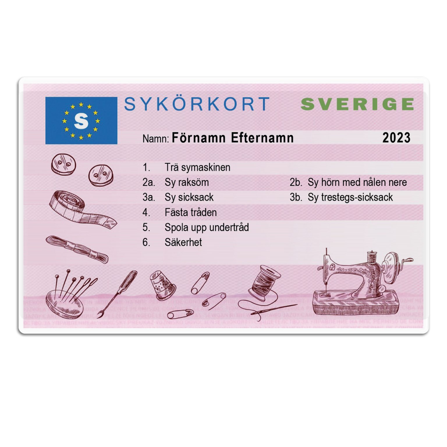 Symaskinskörkort för slöjden - utan foto - för Officepaketet - Nordic ...